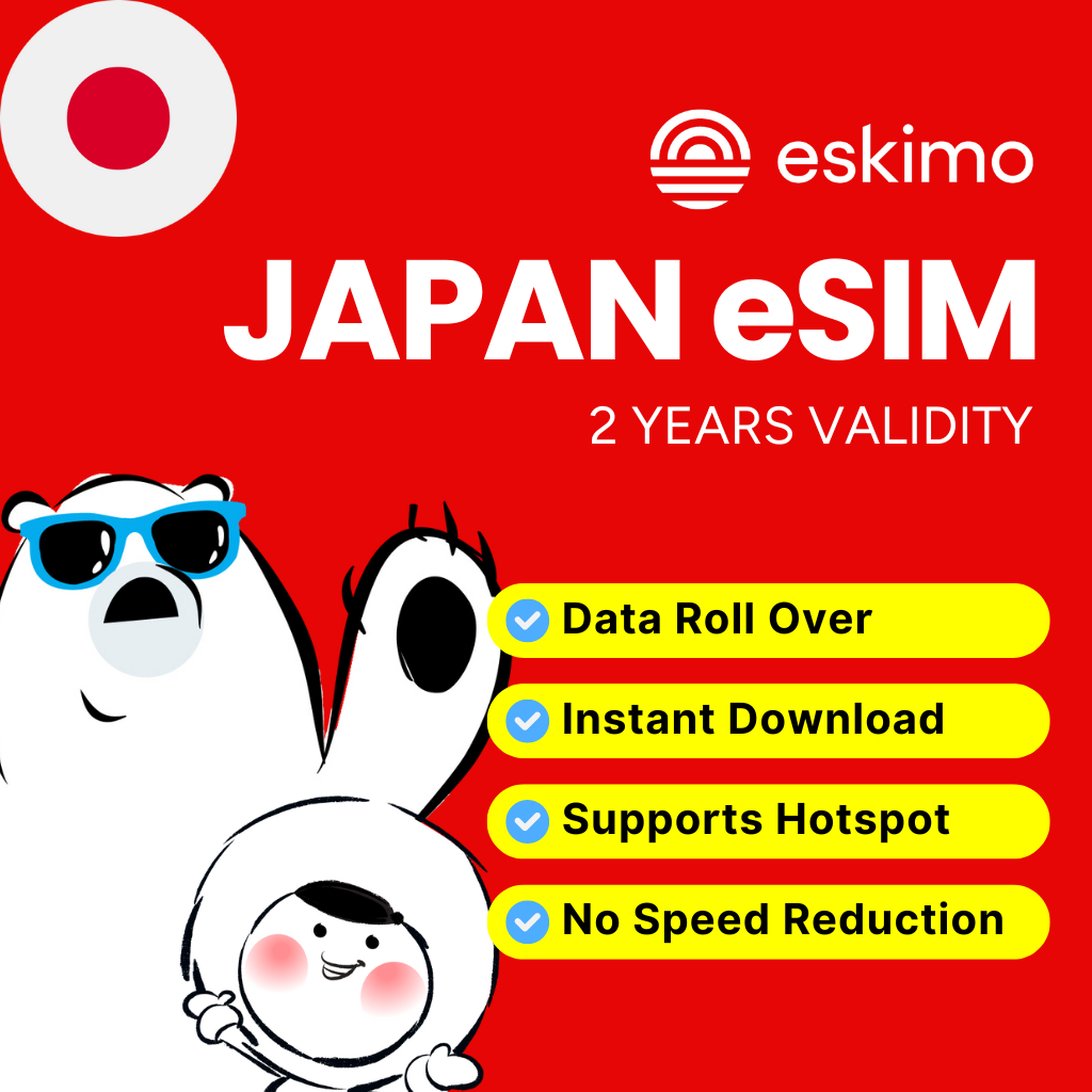 Eskimo eSIM Japan Data Plan (3GB and 1GB) - How to Redeem in Description | Shopee Singapore