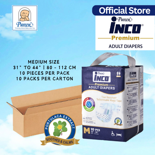INCO Premium Adult Diaper (M) 10's x 10 Packs (Carton Sale) | Shopee ...