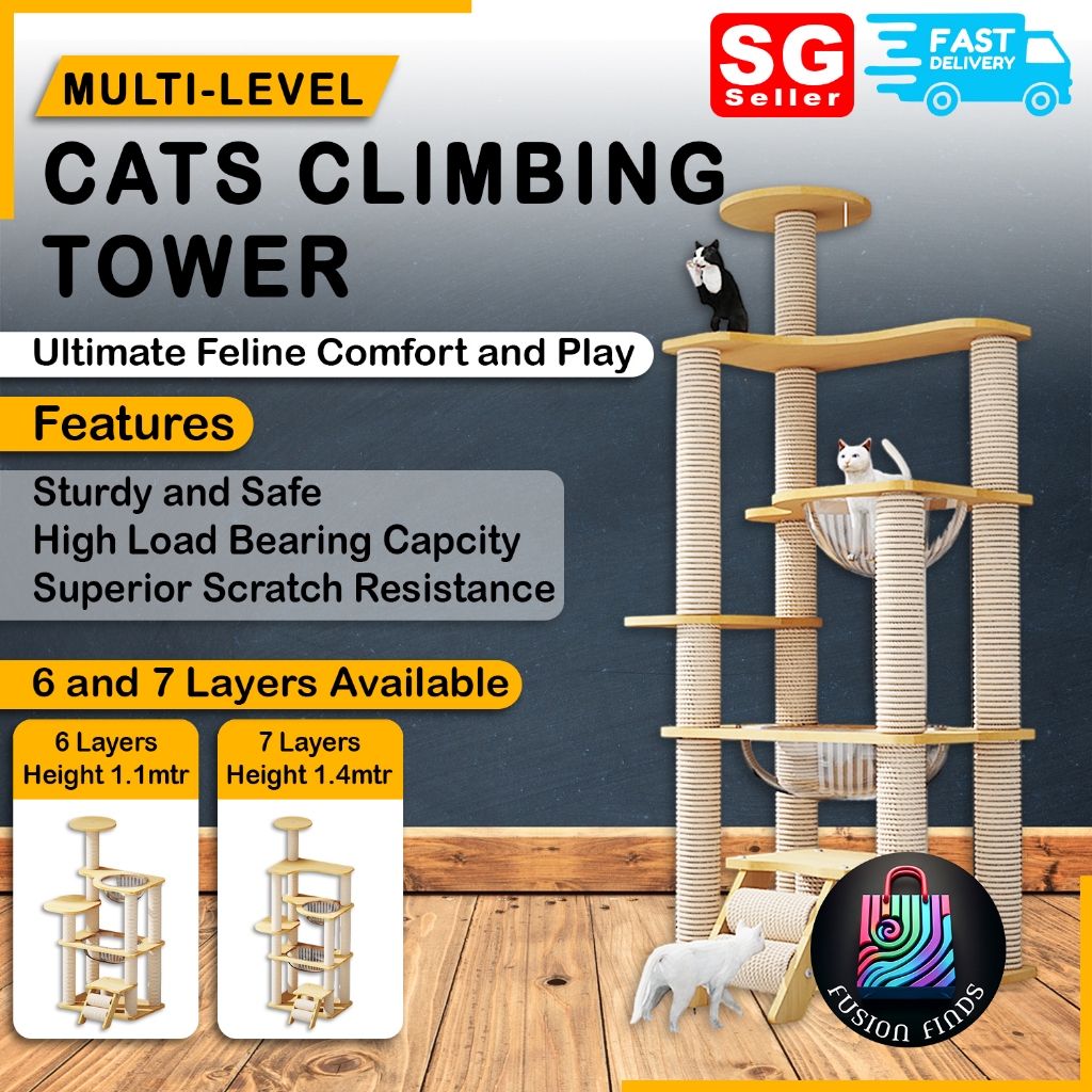 Cats Climbing Frame | Cats Tower | Multi-Level Cats Tree | Climbing ...