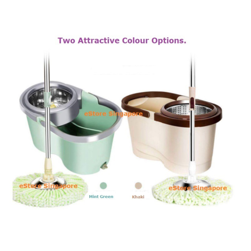 Spin Mop Set With Stainless Steel Tray & Dewatering Basket. Fully ...