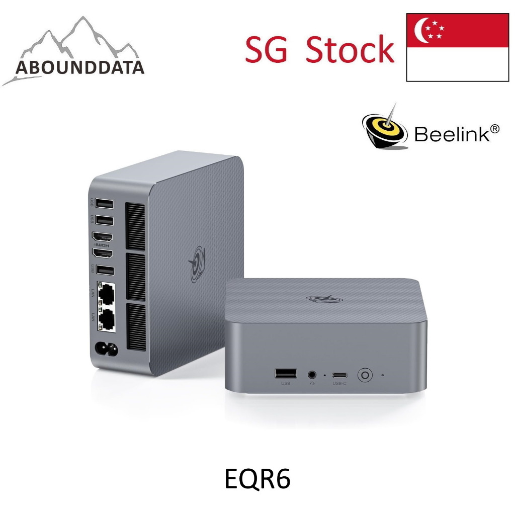 Beelink EQR6 mini PC, choice of AMD Ryzen 5 6600H Processor or Ryzen 5 ...