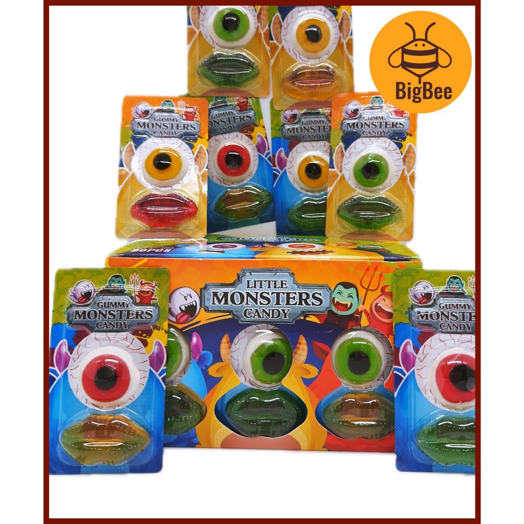 Sanwa Little Monster Candy - 9g x 10pcs / 30pcs Eye Ball Gummy Candy ...