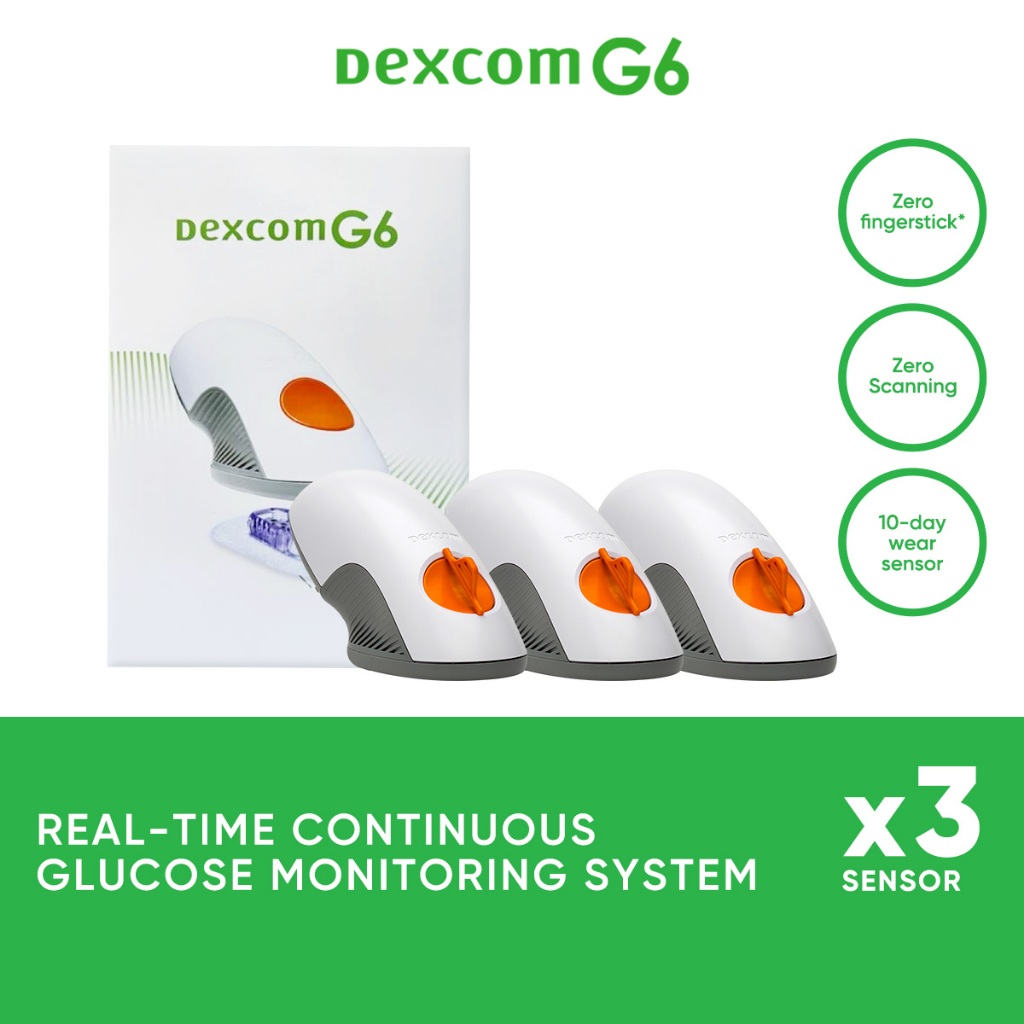 Dexcom G6 - 3x Sensors + FREE 1x Transmitter | Shopee Singapore