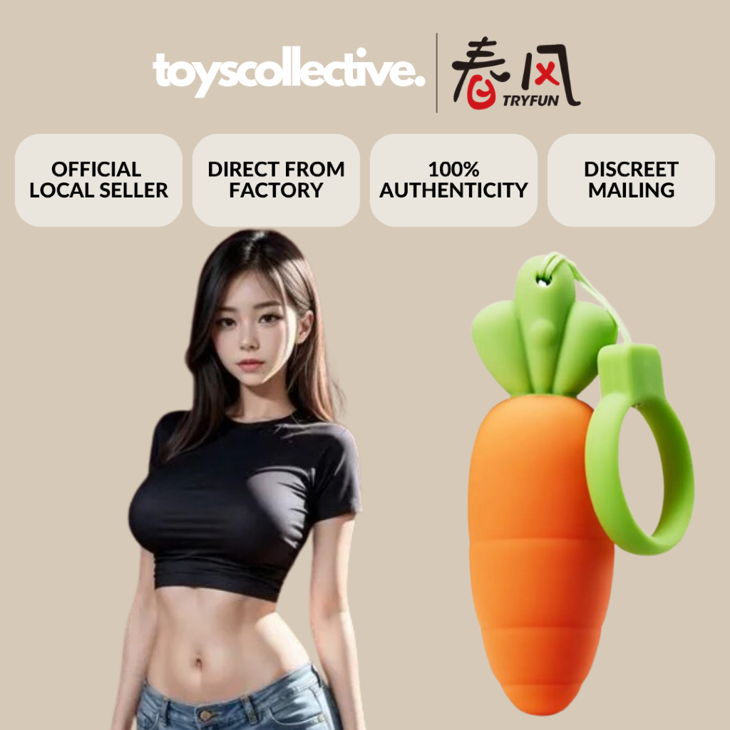 [SG OFFICIAL SELLER] 100% AUTHENTIC TRYFUN Playful Carrot Vibrating Egg Massager | Female ...