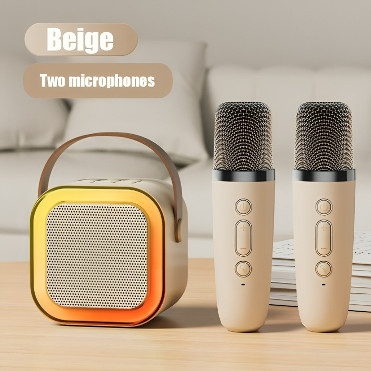 (SG) Mini Wireless Mic Bluetooth Small Speaker Outdoor Portable Karaoke ...