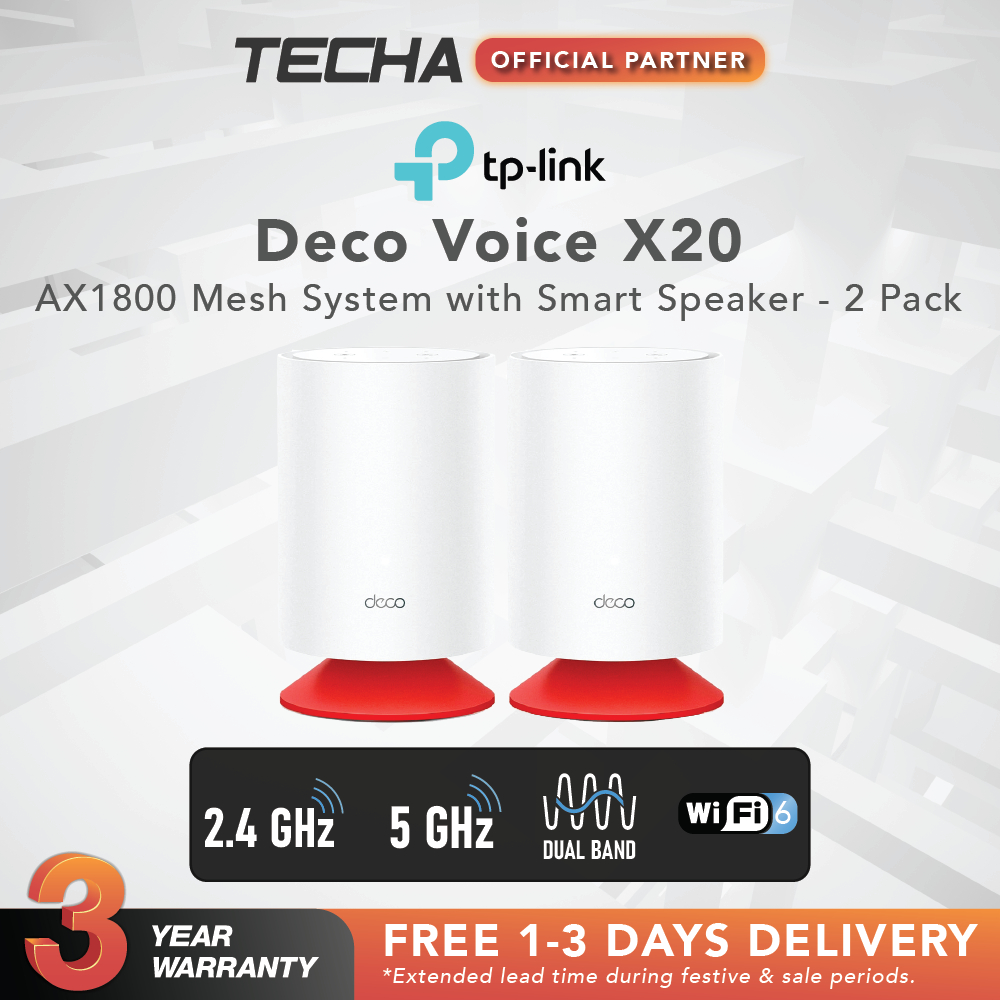 TP-Link Deco Voice X20 | AX1800 Mesh Wi-Fi 6 System with Alexa Built-In ...