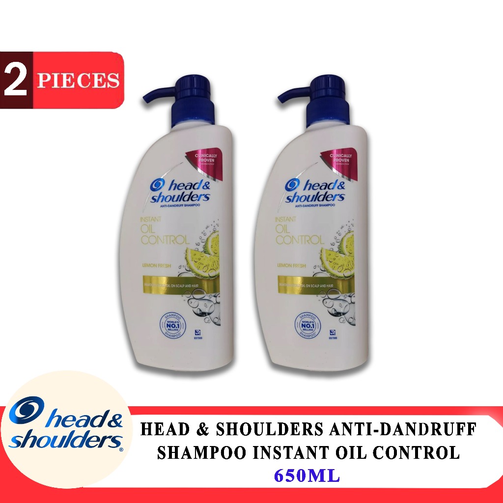 HEAD & SHOULDERS Anti-Dandruff Shampoo Instant Oil Control Lemon Fresh ...