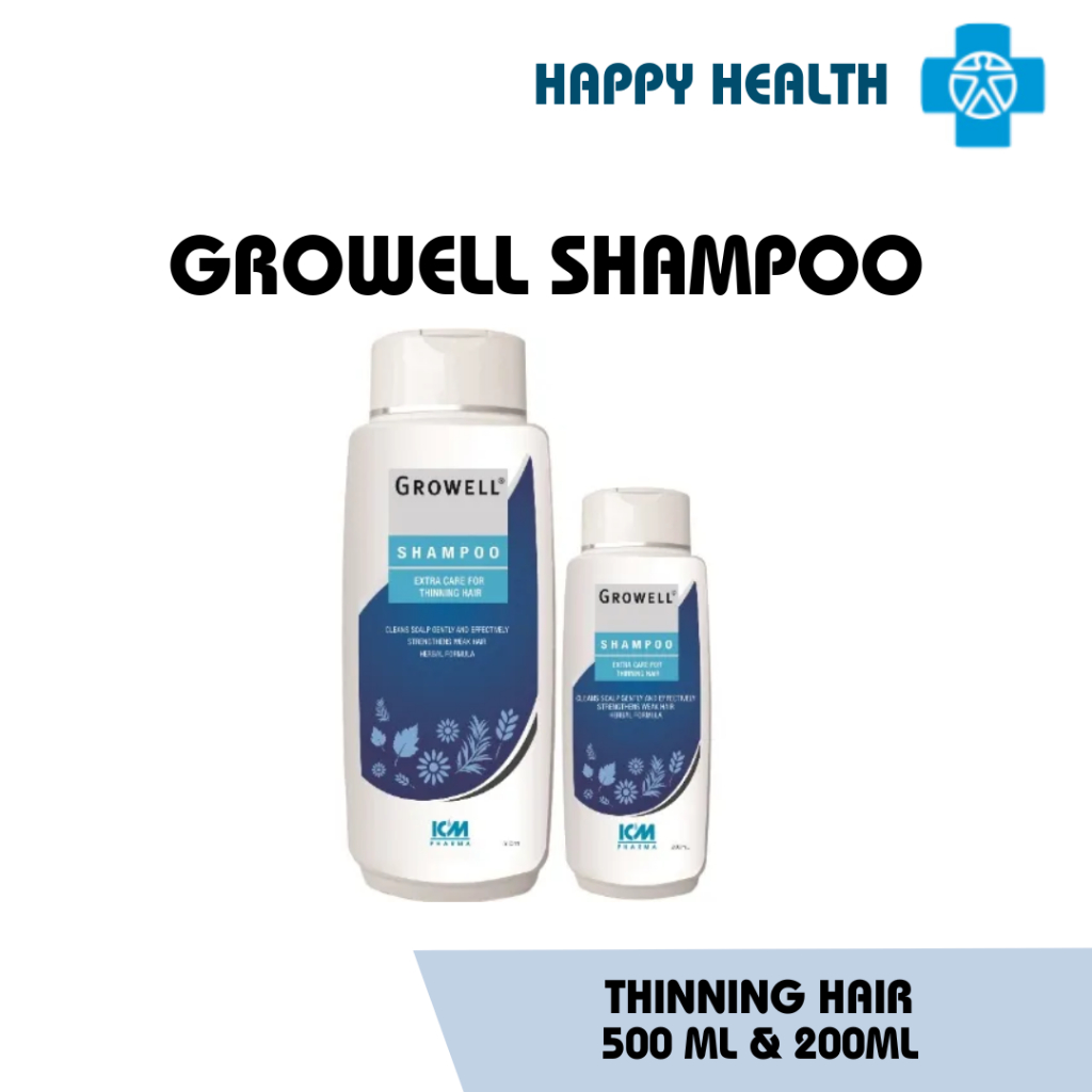 Growell Shampoo 200ml / 500ml - Extra Care for Thinning Hair (Exp 2027 ...