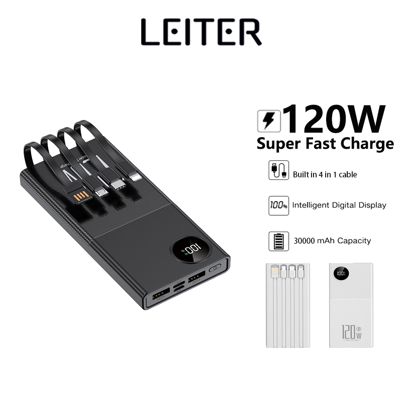 Leiter 3 CCC Powerbank Fast Charging 120W 30000 mAh Power Bank With ...