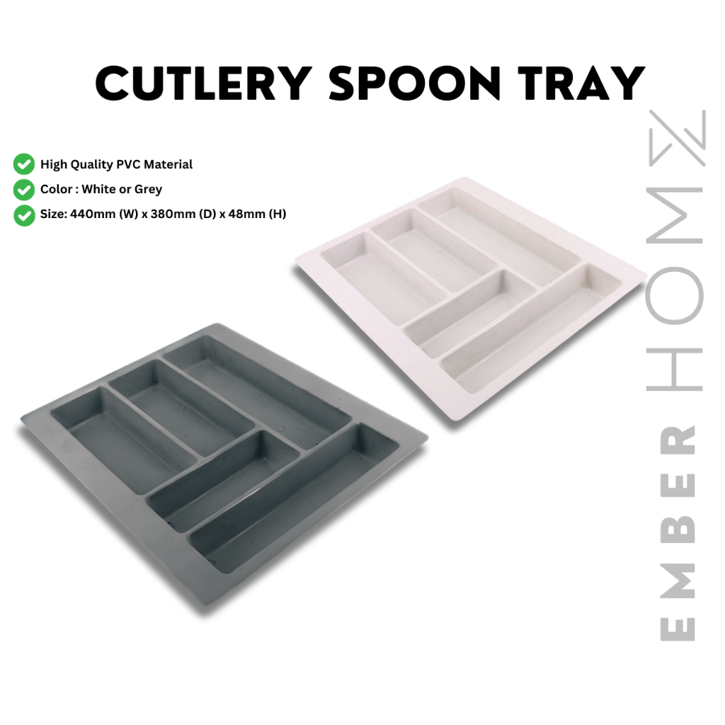 PVC Spoon Tray Fork Knife Cutlery Tray Drawer Kitchen Cabinet (Off ...