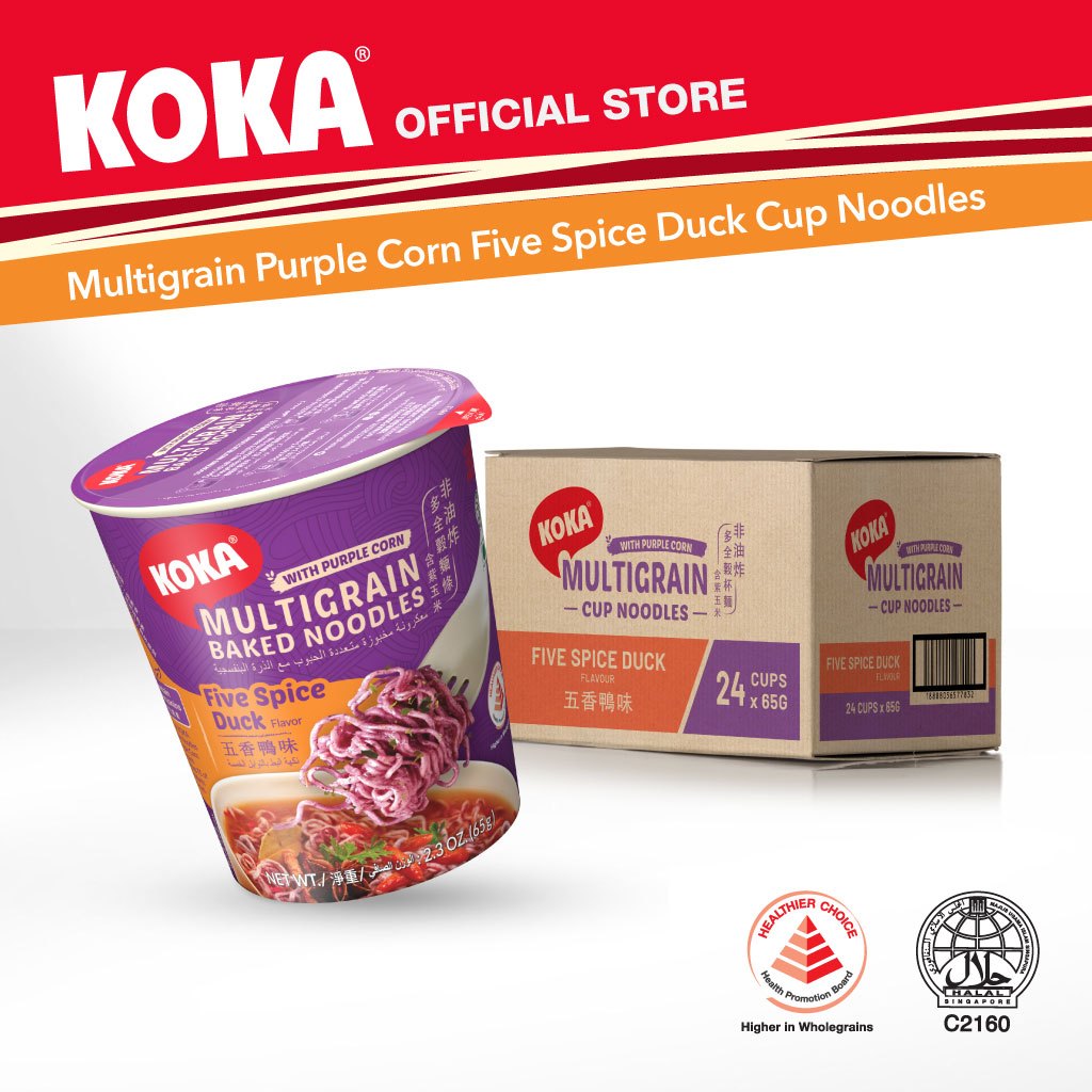 KOKA Multigrain Purple Corn - Five Spice Duck Cup Noodles (24 Cups x ...