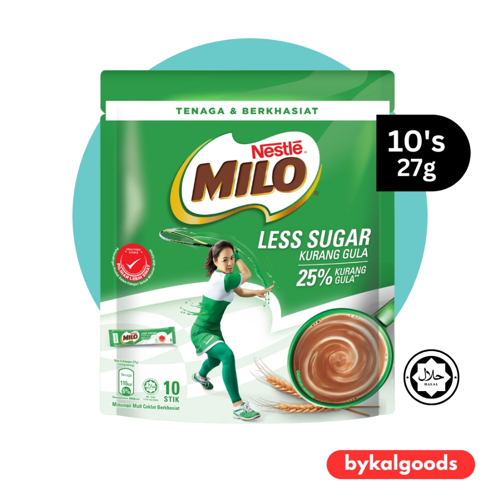 Milo Activ Go Less Sugar Minuman Malt Coklat Berkhasiat 10's x 27g ...