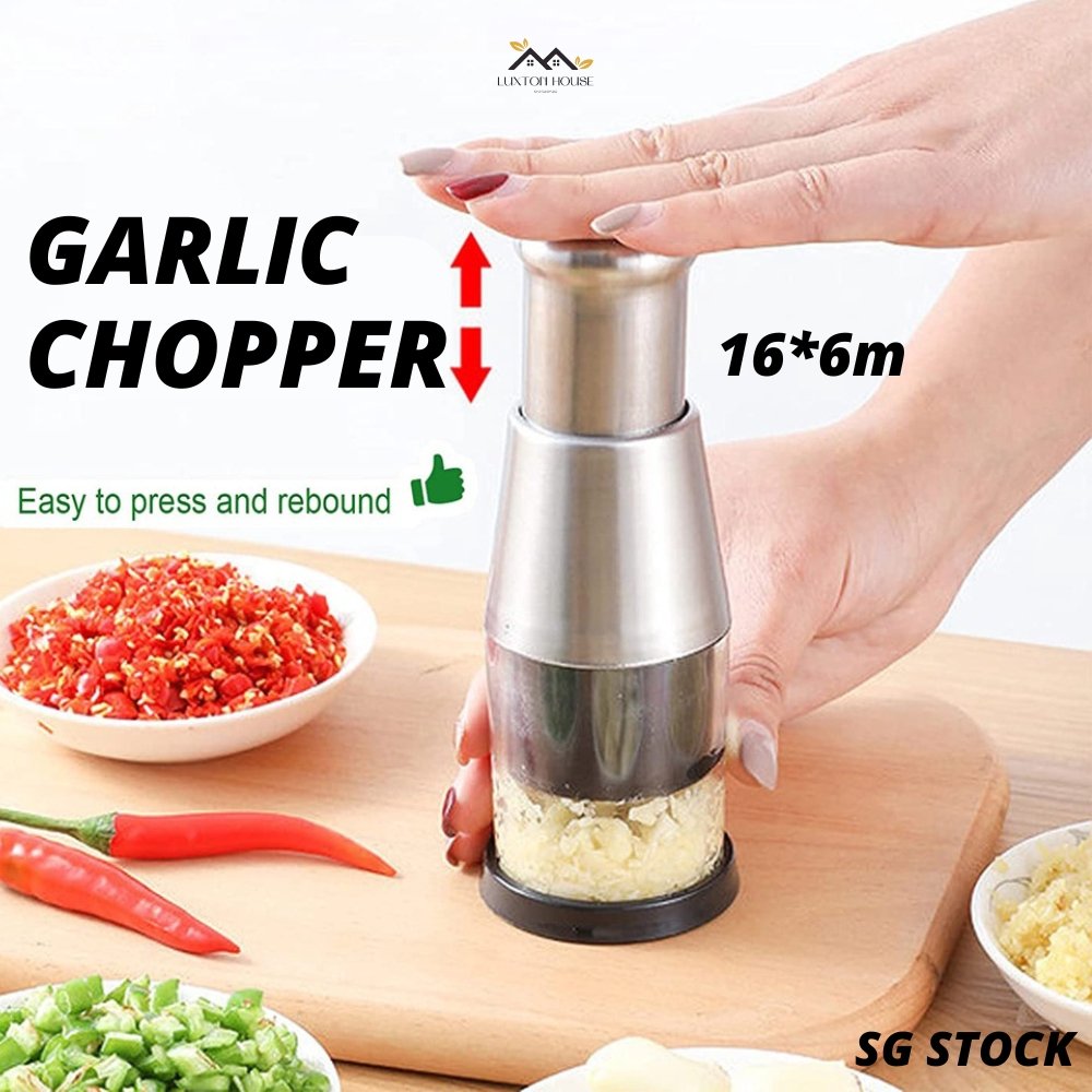 {SG} Garlic Chopper Food Chopper Stainless Steel Garlic Masher Onion ...