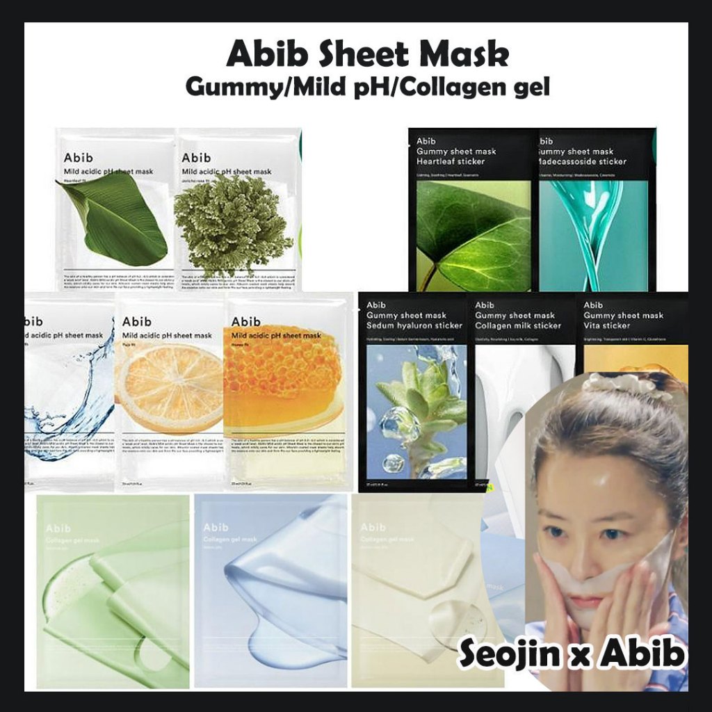 [Abib] sheet mask pack /Gummy/Mild pH/Collagen gel 3 TYPES 1ea/Ready Stock / From Korea | Shopee ...