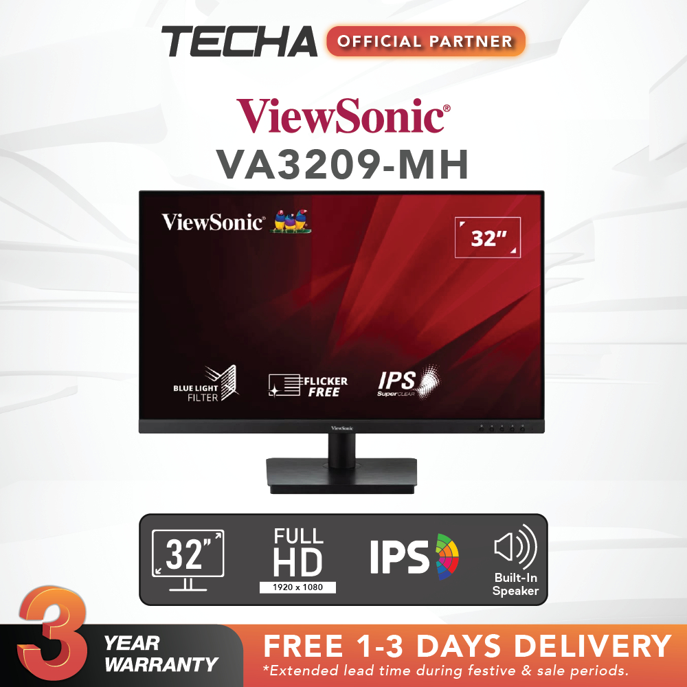 [FAST SHIP] ViewSonic VA3209-MH | 32” Full HD | 75Hz | IPS Monitor with ...