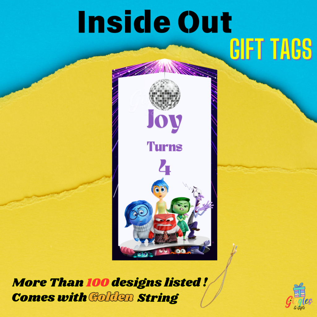 Gift Tag Gift Tags Inside Out Customised Birthday Gift Tag Kids ...