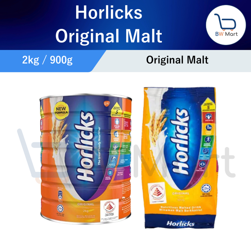 Horlicks Original Malt Powder 2kg / 900g Tin/Pack | Shopee Singapore