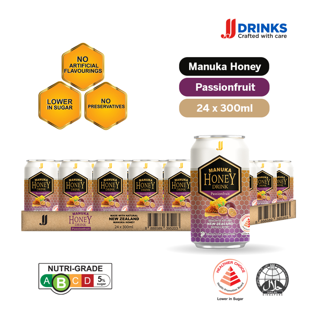 JJ Manuka Honey Drink Passionfruit (24 X 300ml) - Case | Shopee Singapore