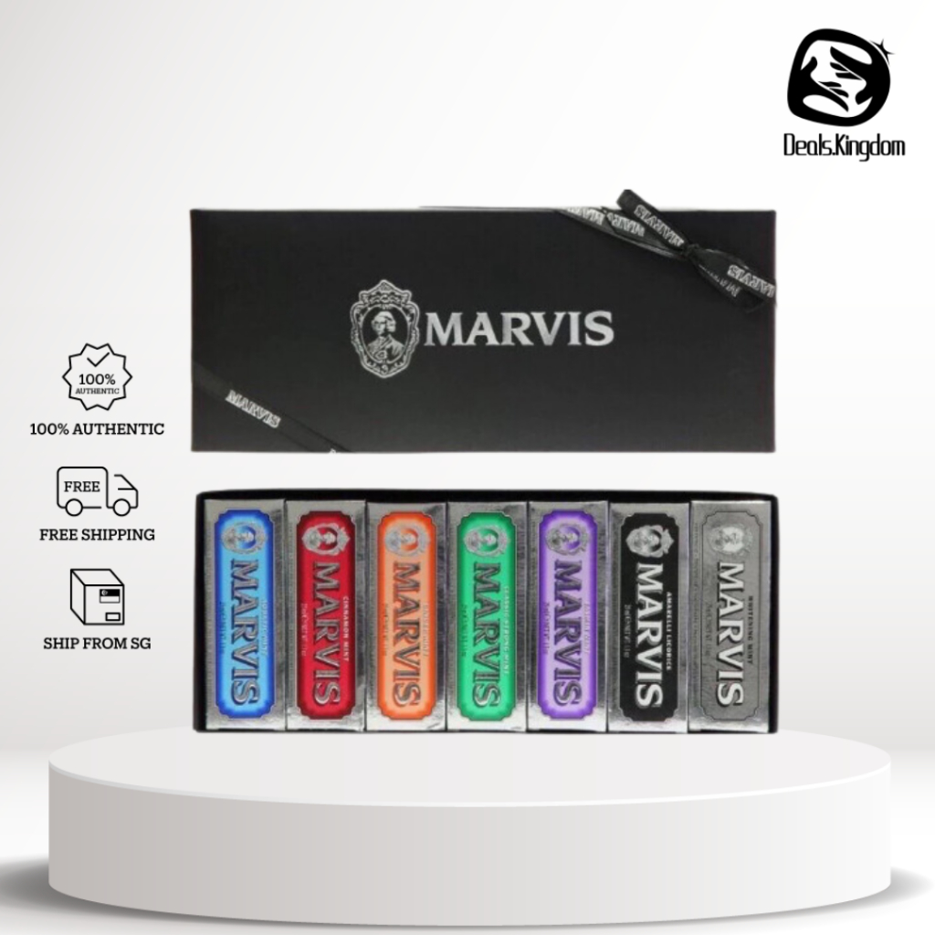 Marvis Toothpaste 7 Flavours Collection Gift Box Set 25ml x 7 | 100% ...
