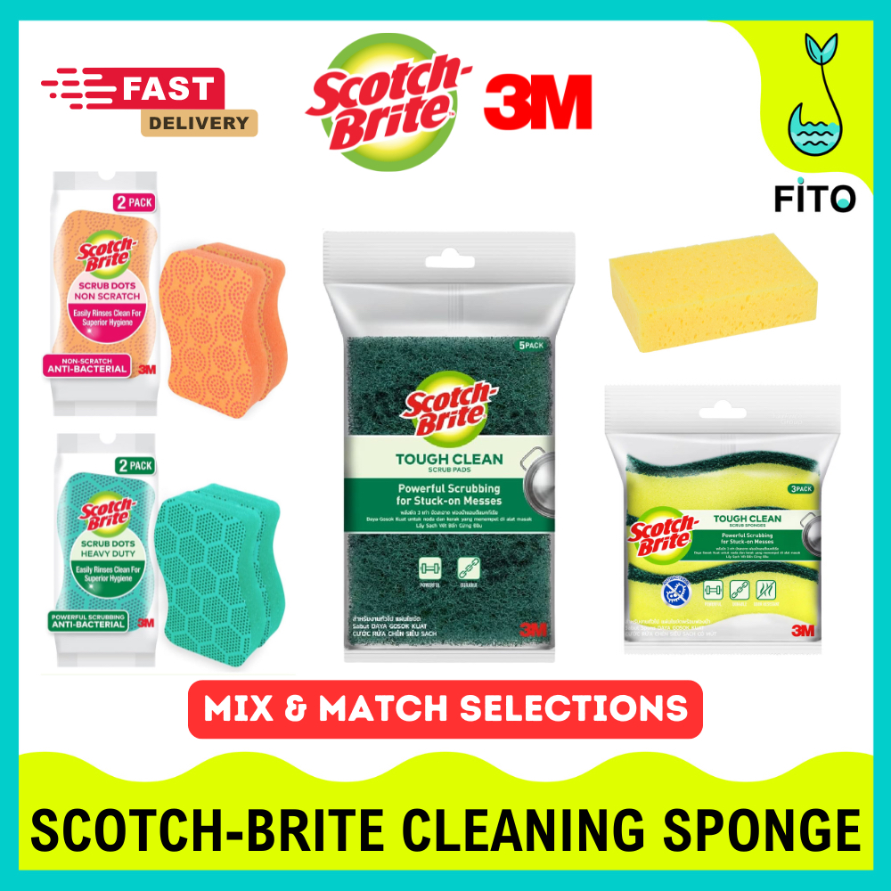 3M SCOTCH-BRITE - DISHWASHING SPONGE | Shopee Singapore
