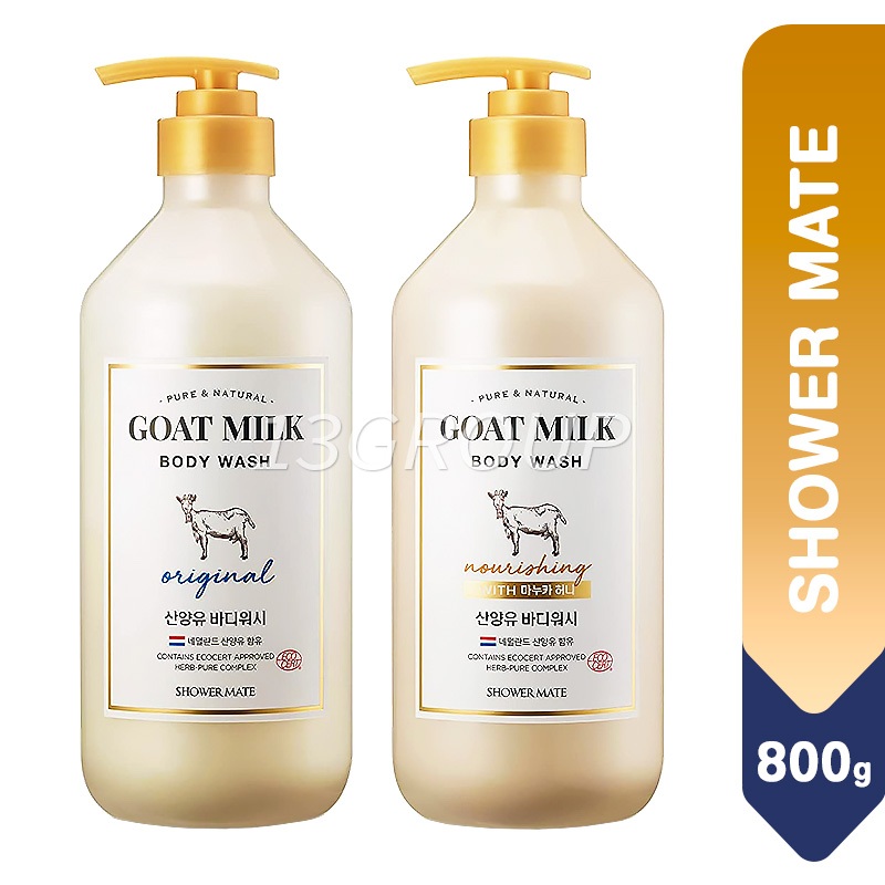 Shower Mate Korea Goat Milk Body Wash Original Manuka Honey, 800g ...