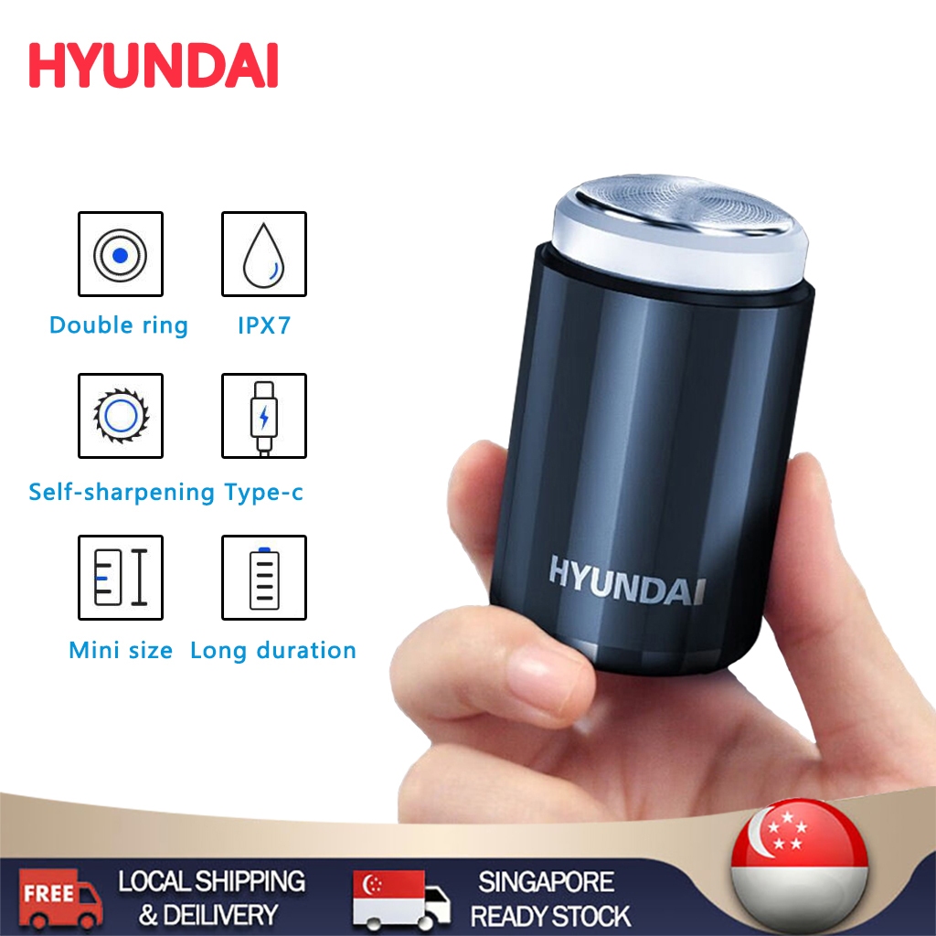 SG【IN STOCK】HYUNDAI Shaver for man Electric Shaver Type C Recharge Mini ...