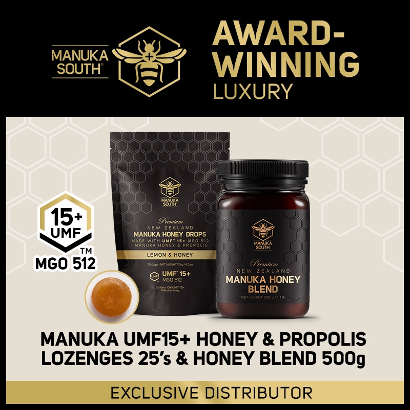 Manuka South UMF 15 Manuka Honey+Propolis Drops Lozenges & Manuka Honey ...