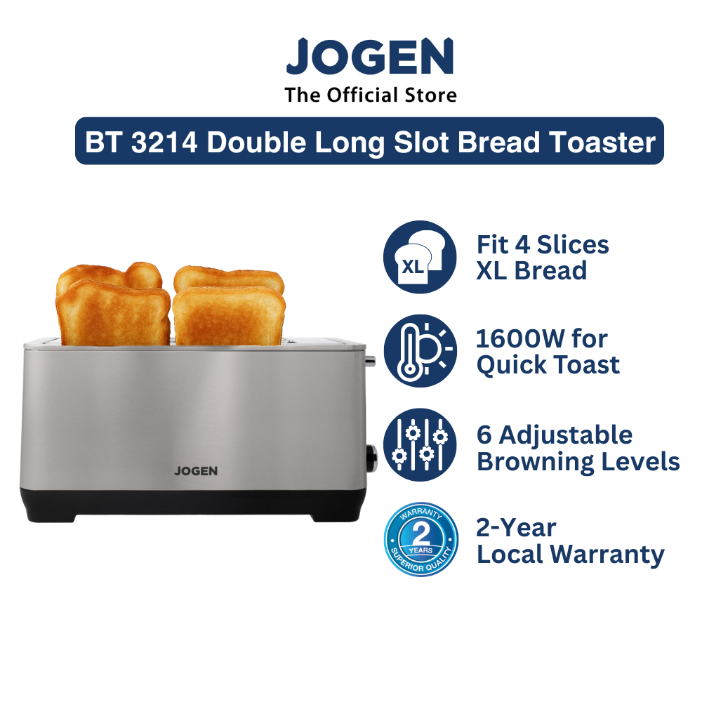 JOGEN BT 3214 Long Slot 4 Slices Toaster with Browning Control ...