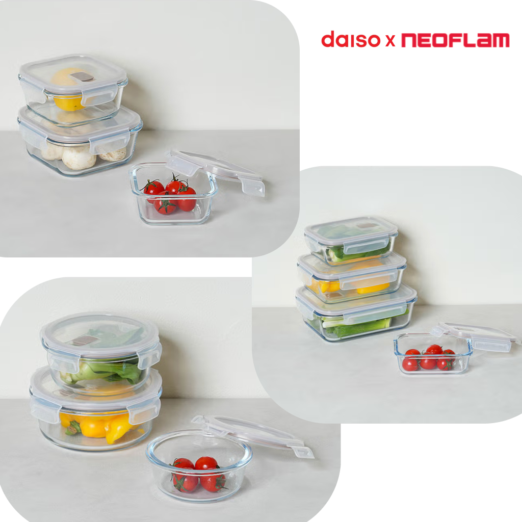 Neoflam with Daiso Korea / Neovent Airtight Glass Food Container ...