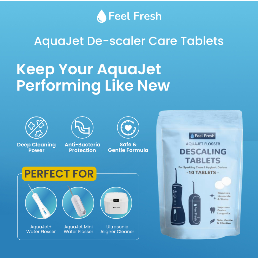 Feel Fresh Descaler Tablets™ (10-Pack) – Deep Clean for Water Flossers ...