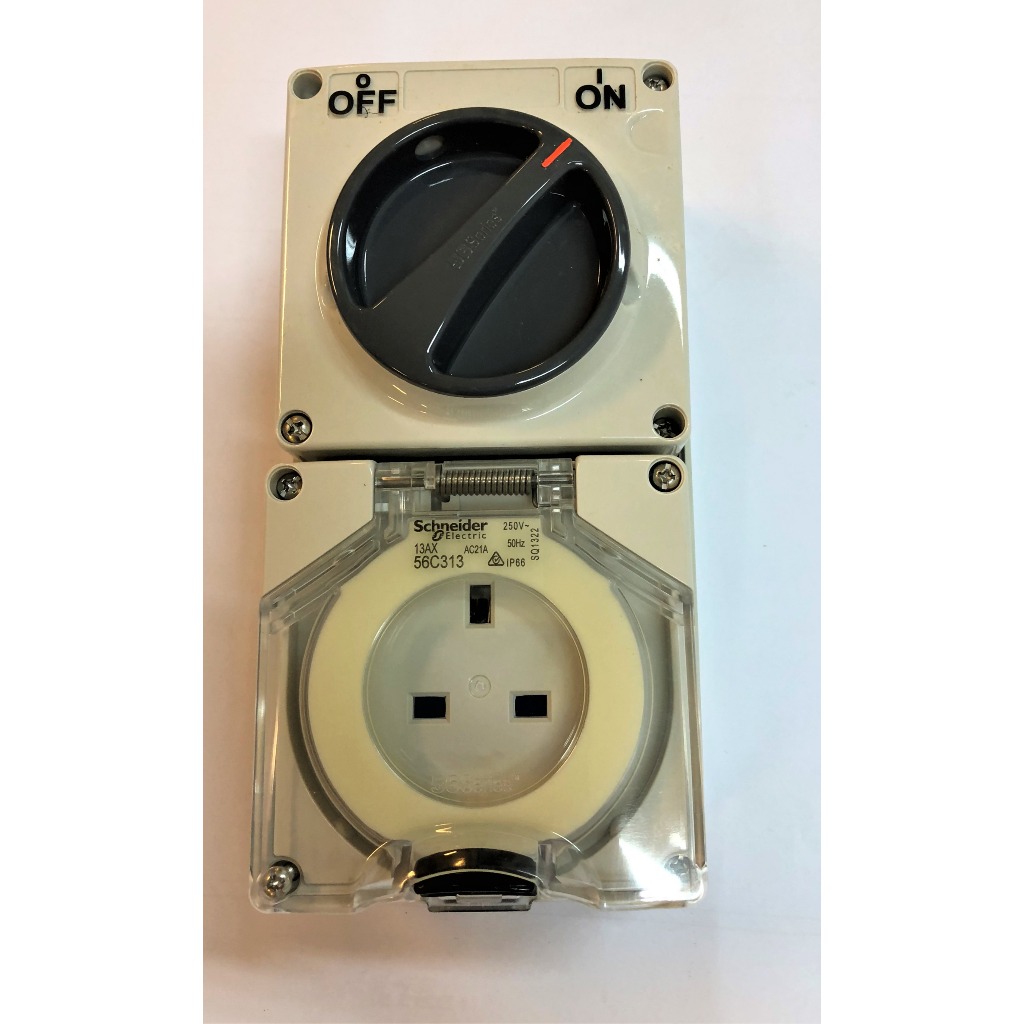 SCHNEIDER ELECTRIC -13A Weatherproof Switch Socket outlet/IP66 [SG ...