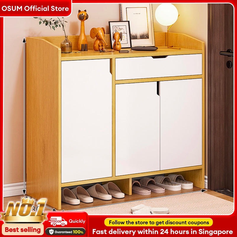 Shoe Cabinet Living Room Entrance Cabinet Removable Laminate Shoe Rack ...