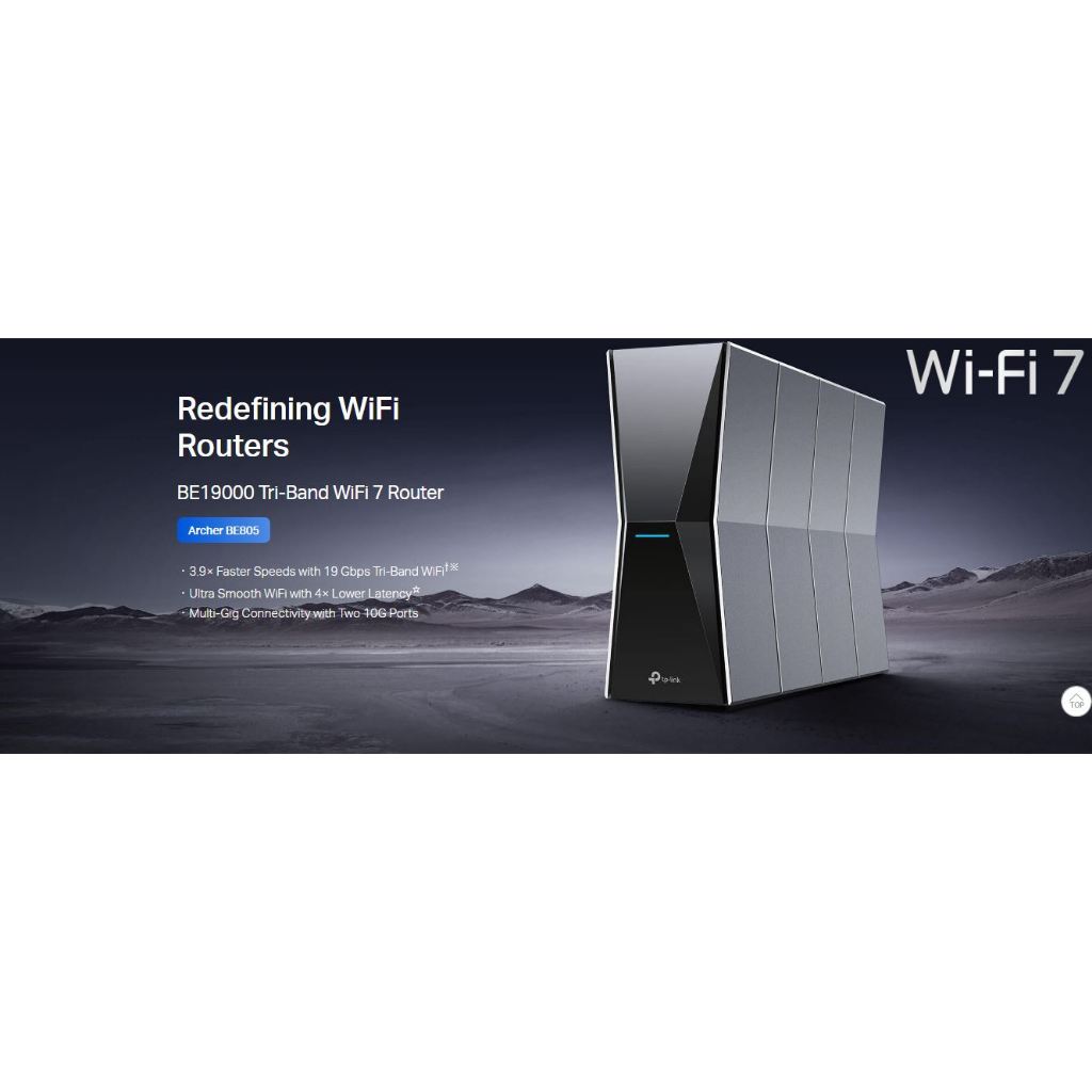 TP-Link Archer BE805 BE19000 Tri-Band Wi-Fi 7 Router (3 Years Local ...