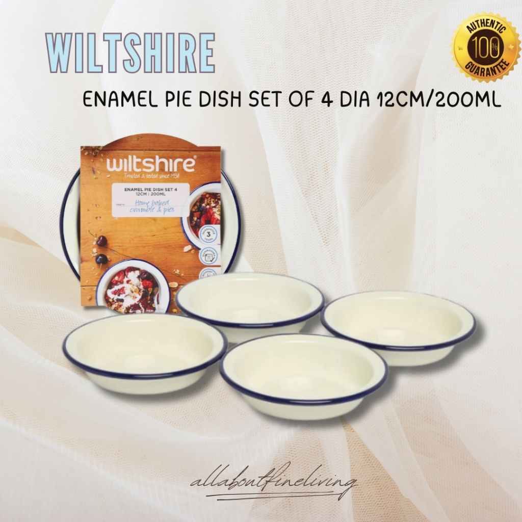 [ SG ][READY STOCK]WILTSHIRE Enamel Series Pie Dish Set of 4 Pie Dish ...