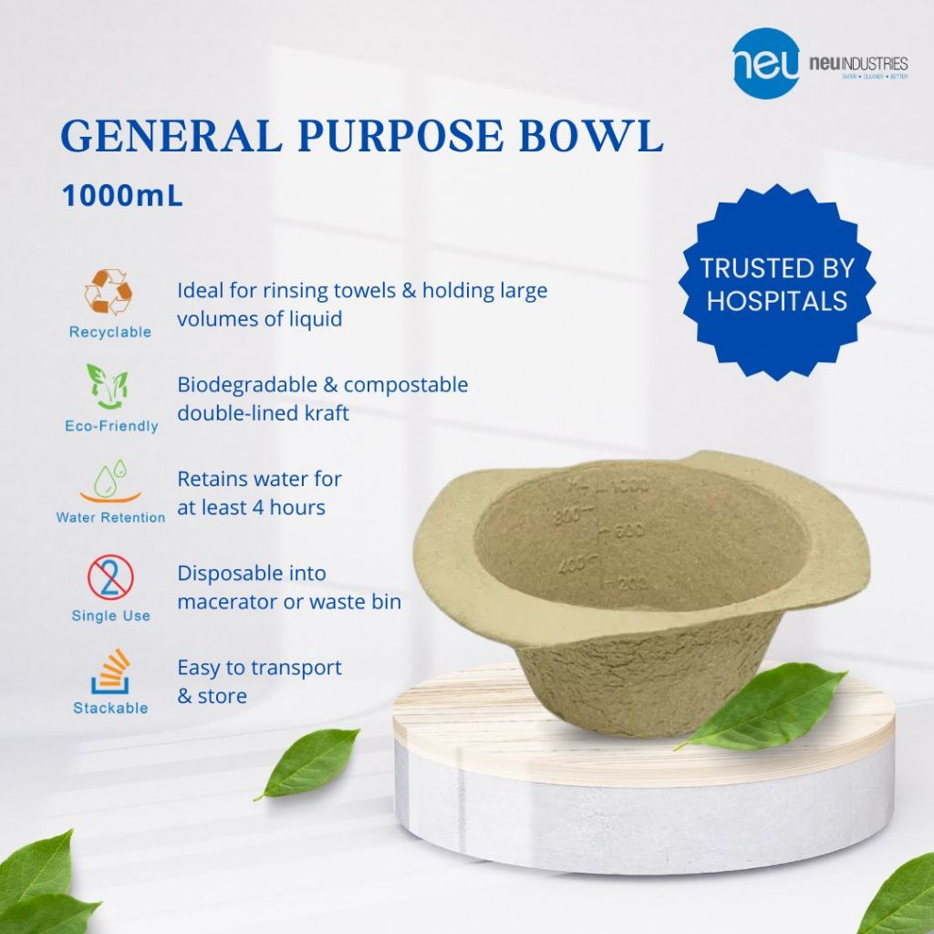 General Purpose Bowl 1000mL | Disposable Medical Pulp | Shopee Singapore