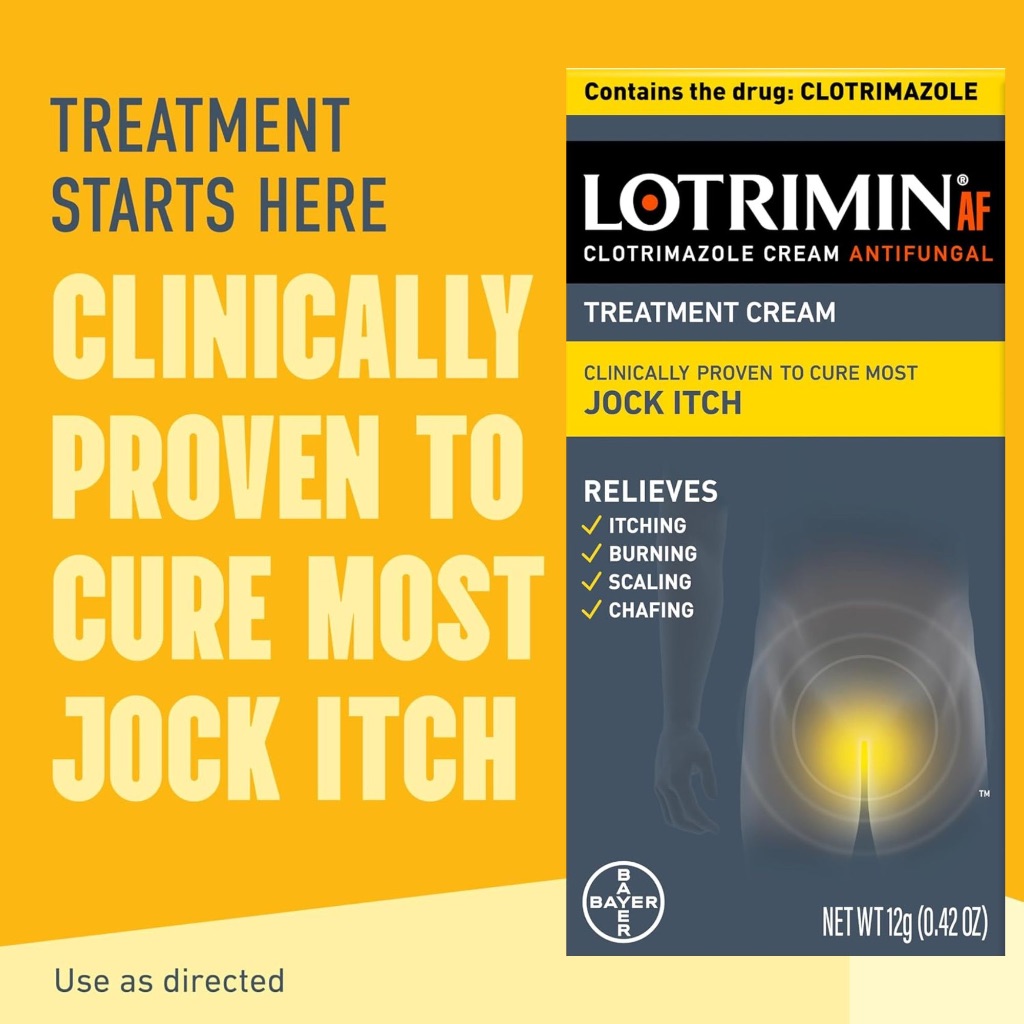 Lotrimin AF Jock Itch Antifungal Cream, for Groin / Crotch and Inner ...