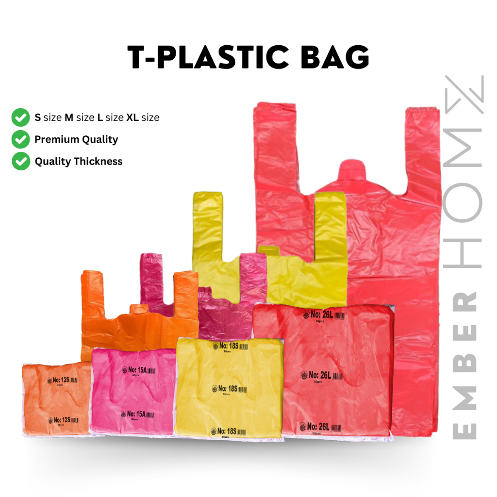 Singlet T-Bag Plastic (Included Gusset Size) T bags High Quality ...