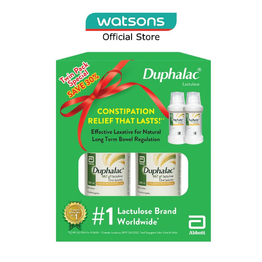 Duphalac Lactulose Oral Solution Twin Packset 200ml x 2s | Shopee Singapore