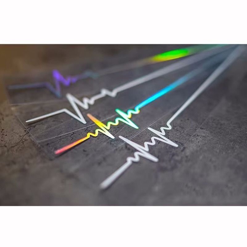 2pcs set 2design car heartbeat sticker bumper sticker windscreen body ...
