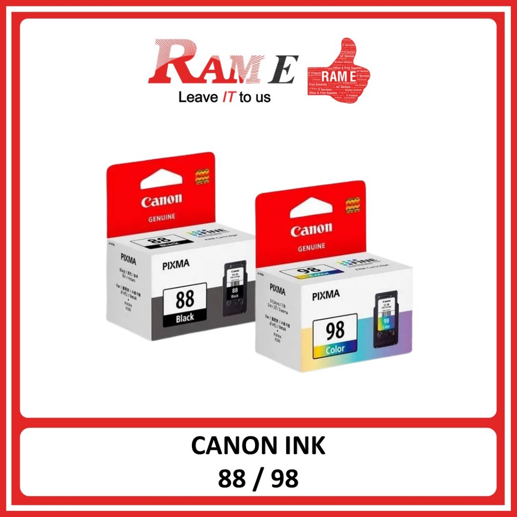 [ORIGINAL] Canon PG-88 PG88 PG 88 Black / CL-98 CL98 CL 98 Colour Ink ...
