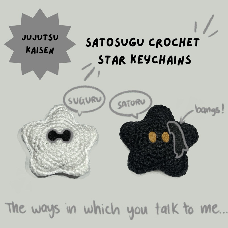 Jujutsu Kaisen JJK SatoSugu Satoru Gojo and Suguru Geto crochet star ...