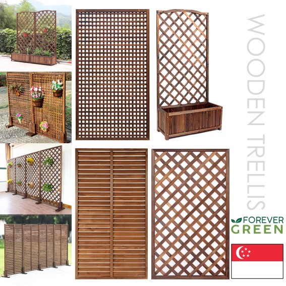 *TRELLIS* Wooden Mesh Plant Trellis Rack Grid Diamond Design Gardening ...