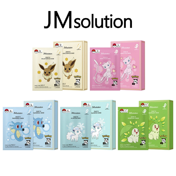 [JM Solution] Pokémon Stamp In Mask 30ml 10ea Korea Face Mask | [Eevee] Galactomyces / [Mew ...