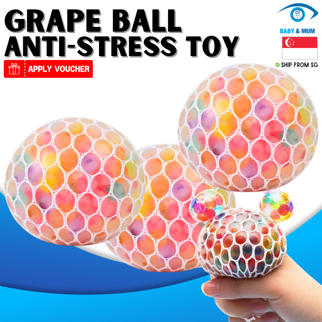 Anti-Stress Grape Ball Relieve Mesh Squishy Ball Sensory Toy | Stress ...