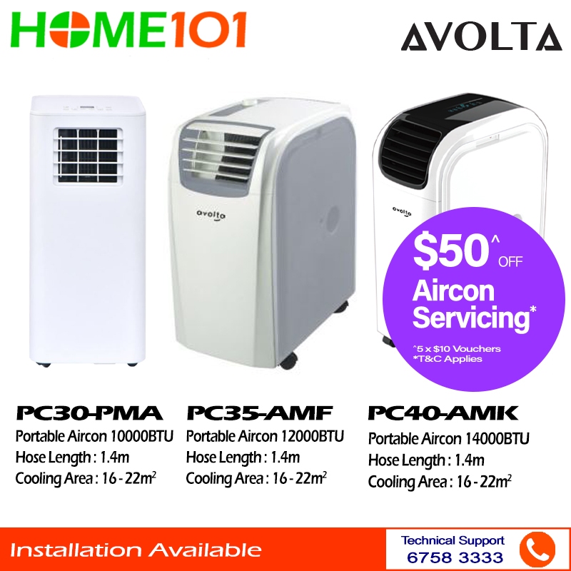 Avolta Portable Aircon 10000 - 14000BTU | PC30-PMA | PC35-AMF | PC40 ...