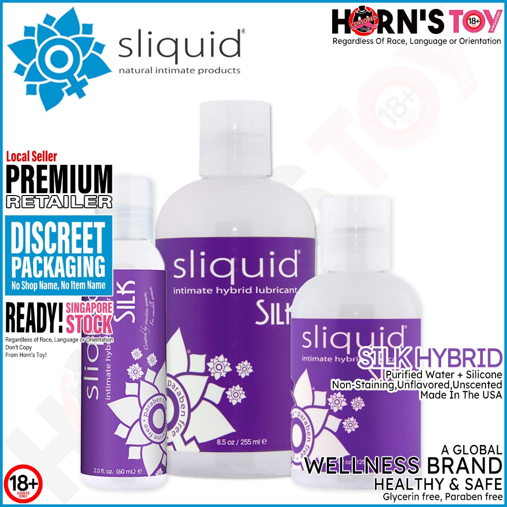 Sliquid - Silk Hybrid Water Based and Silicone Lubricant Body Friendly ...
