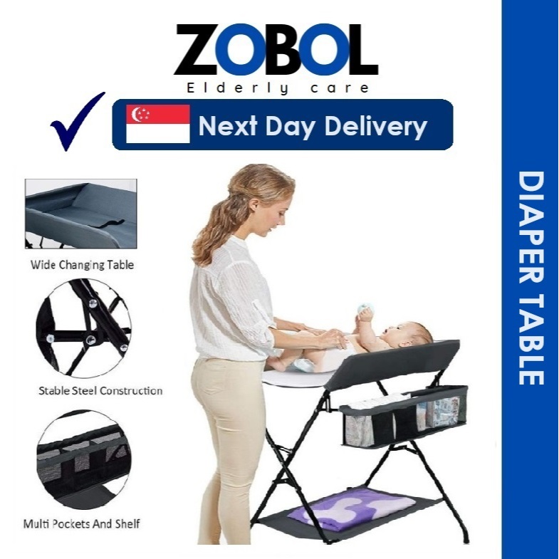 baby diaper changing table Adjustable Height Baby Foldable Changing ...