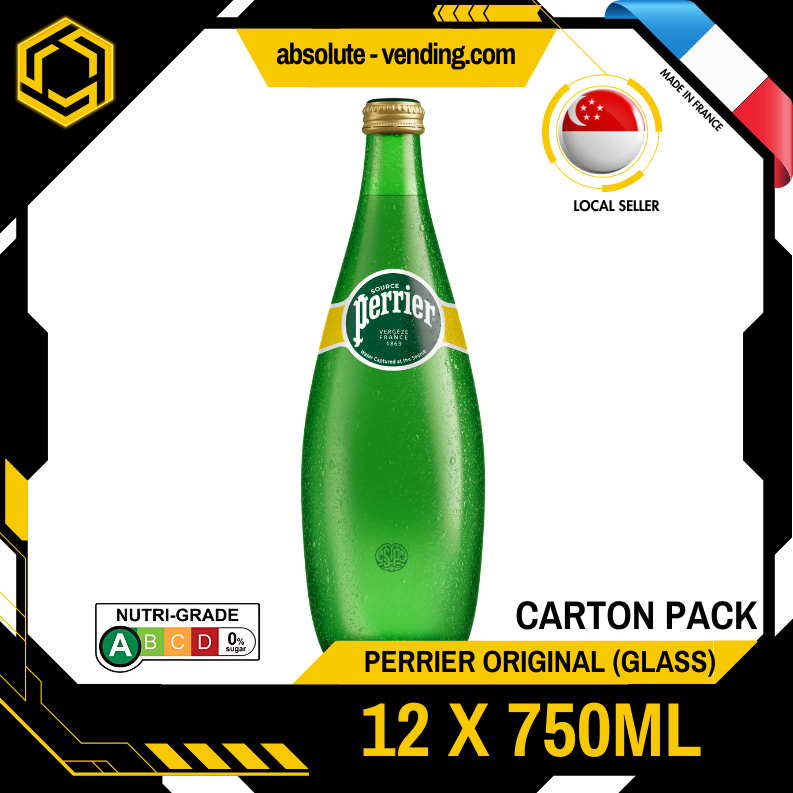 PERRIER Original Sparkling Mineral Water 750ML X 12 (GLASS) | Shopee ...
