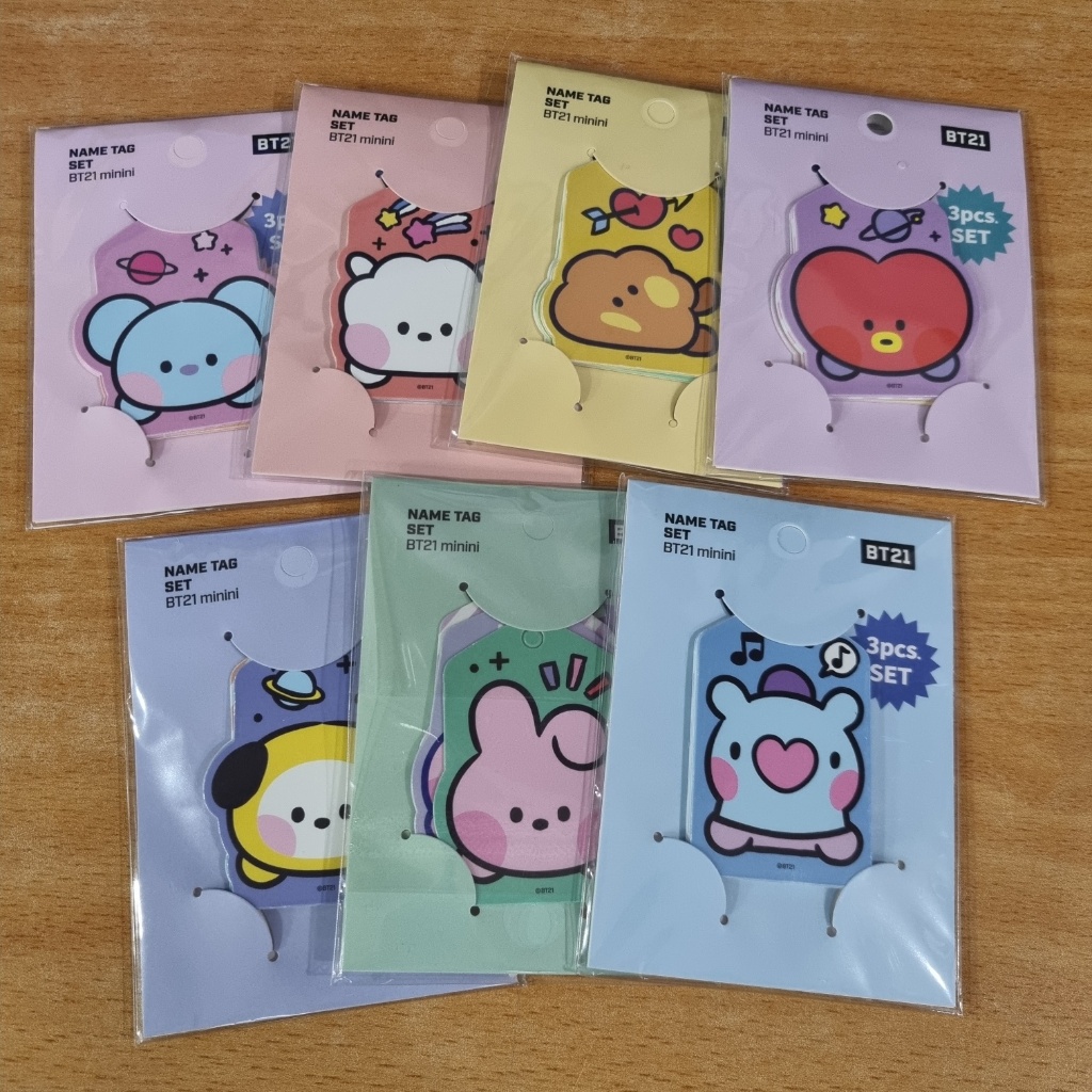 BTS BT21 Minini Name Tag | Shopee Singapore