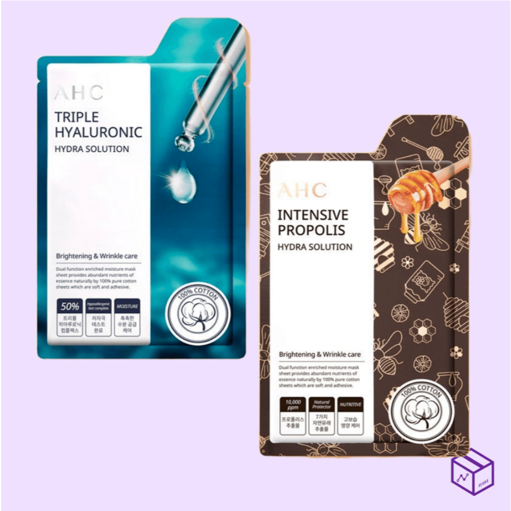AHC pure cotton mask 25ml X 10 sheets (hyaluronic/propolis) | Shopee ...